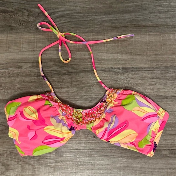 Victoria's Secret | Swim | Victorias Secret Pink Floral Bikini Top | Poshmark